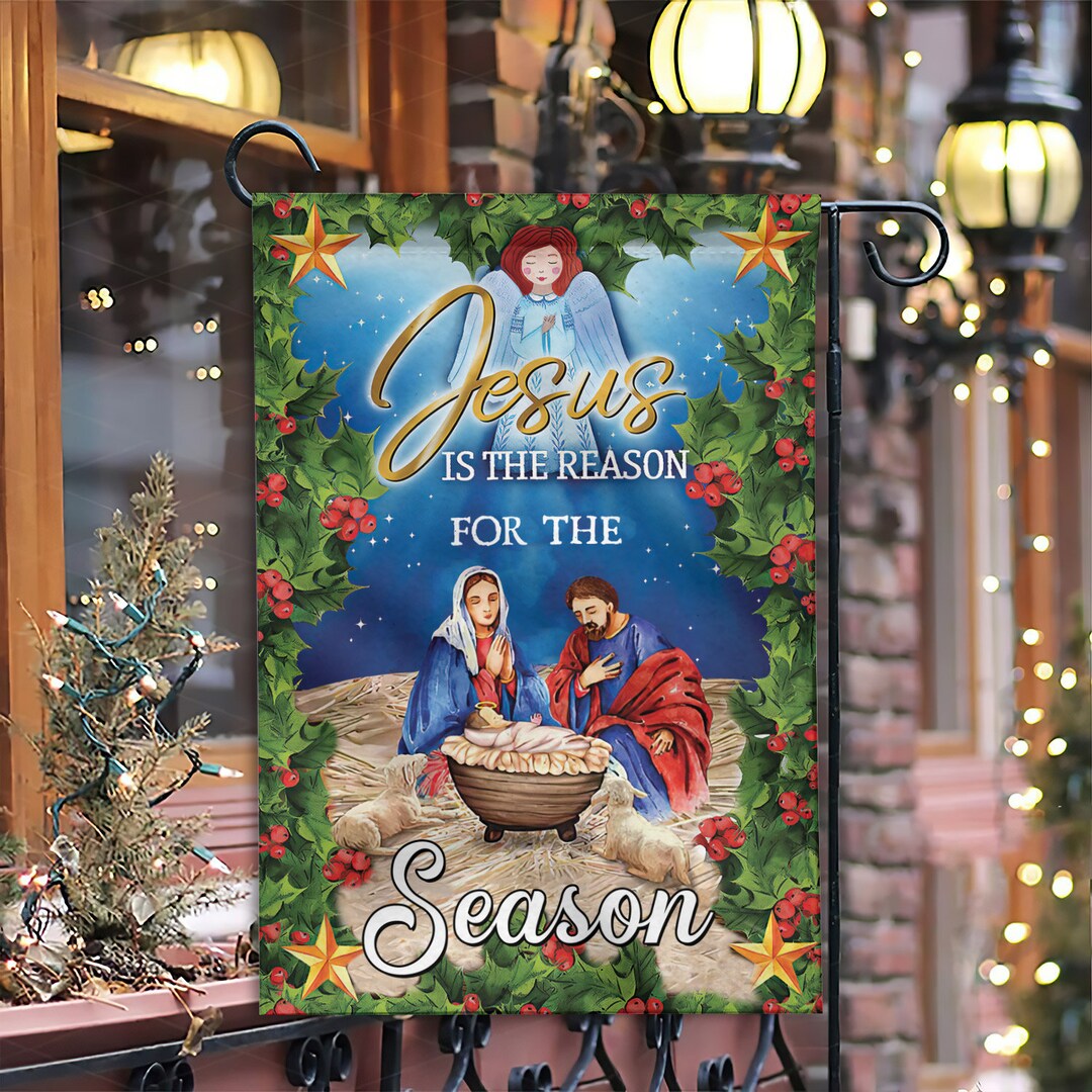 Jesus is the Reason for the Season Flag Merry Christmas - Etsy