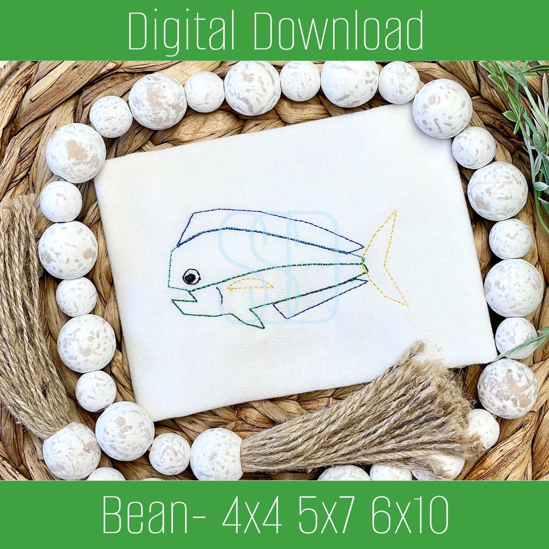 Mahi Mahi Dolphin Fish Bean Stitch Summer Ocean Nautical Applique ...