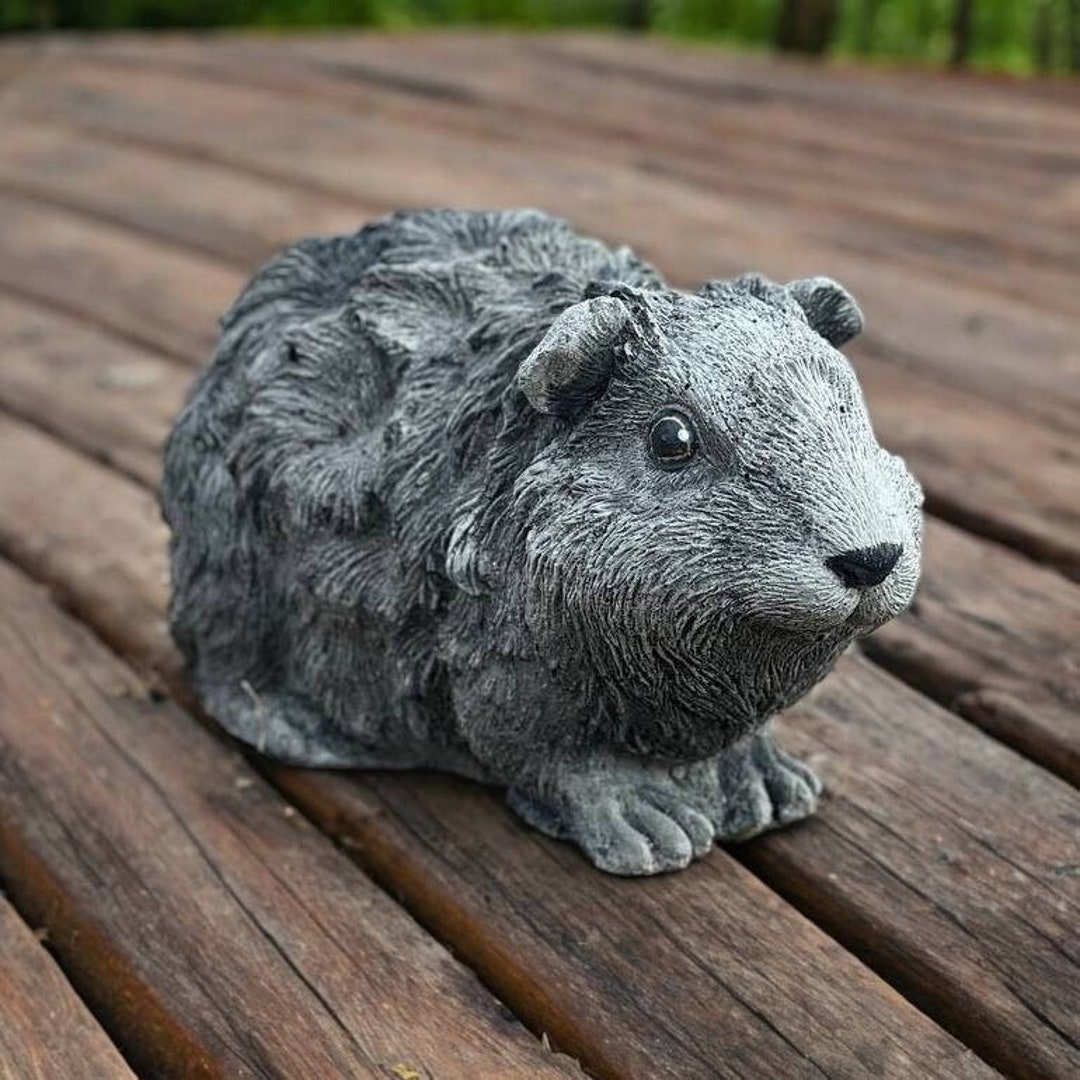 Guinea Pig Stone Statue, Detailed Baby Guinea Pig Figure, Great Gift ...