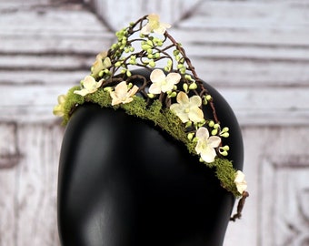 Green Fern Forest Elf Crown Elven Headdress Elven Forest | Etsy