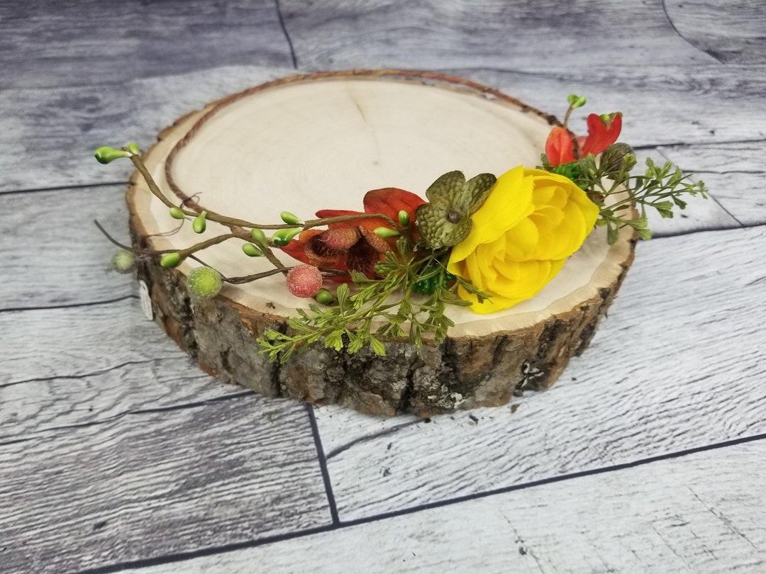 SALE Autumn Flower Crown Fall Colors Flowercrown - Etsy