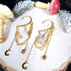 Magic Potion Ear Cuff, Ear Hanger Earring, Choose Your Color, Ear Wrap, Dangle Ear Wrap, Elven ...