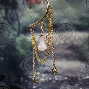 Magic Potion Ear Cuff, Ear Hanger Earring, Choose Your Color, Ear Wrap, Dangle Ear Wrap, Elven ...