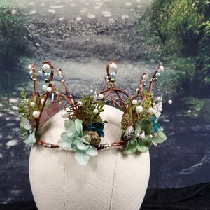 Mermaid Headpiece Seafoam Green and Pearls Water Fairy Headpiece Flower ...
