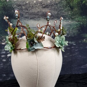 Mermaid Headpiece Seafoam Green and Pearls Water Fairy Headpiece Flower ...