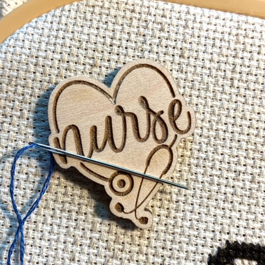 Nurse Stethoscope Needle Minder, Nurse Cross Stitch Needle Minder ...