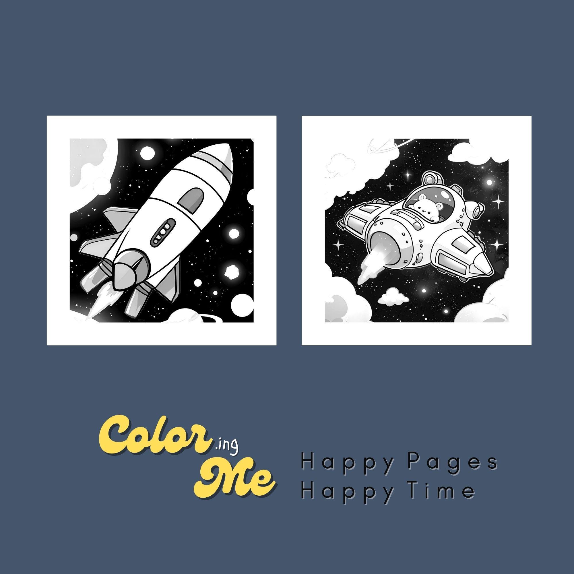 Cutie Space 6 Coloring Pages - Etsy