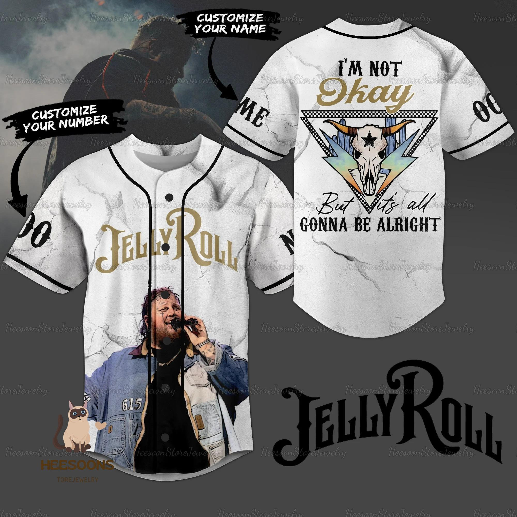 Jelly Roll Baseball Jersey, Jelly Roll Jersey Shirt, Jelly Roll Jersey ...