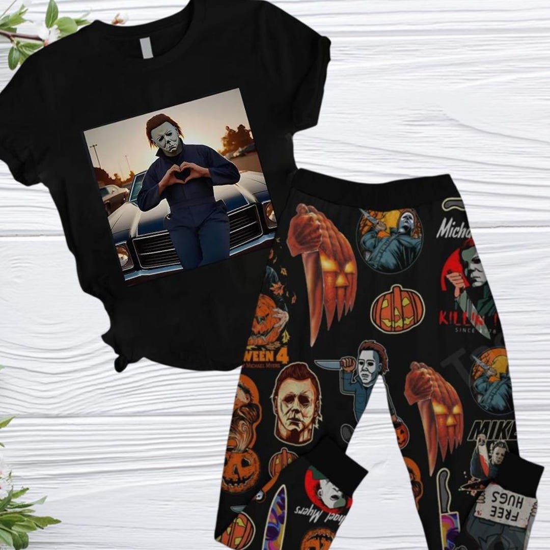 Michael Myers Pajamas Set, Horror Characters Pajamas, Horror Movie ...