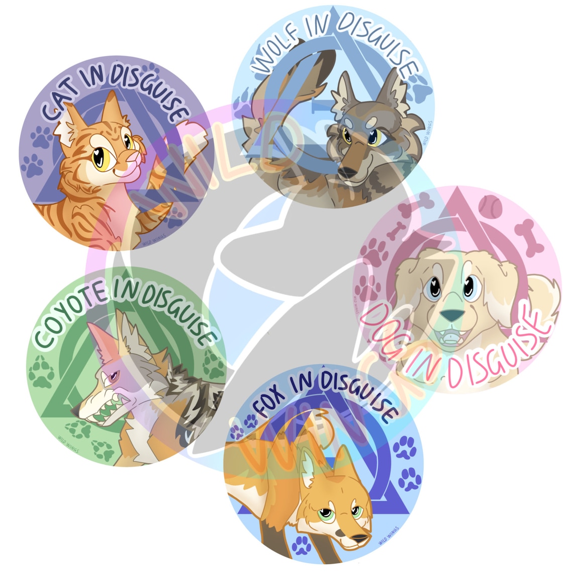 Animal in Disguise Therian Stickers - Etsy Australia