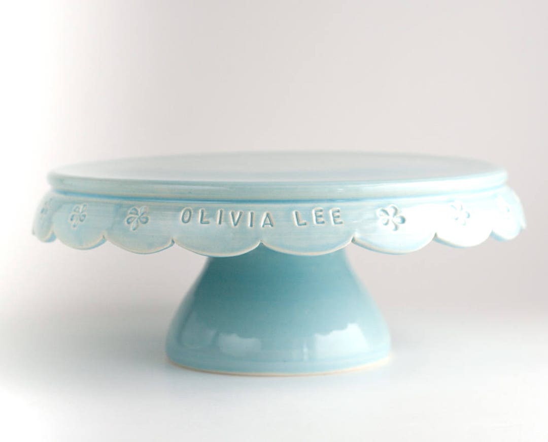 Personalized Ceramic Cake Stand, Commemorative Birthday Anniversary ...
