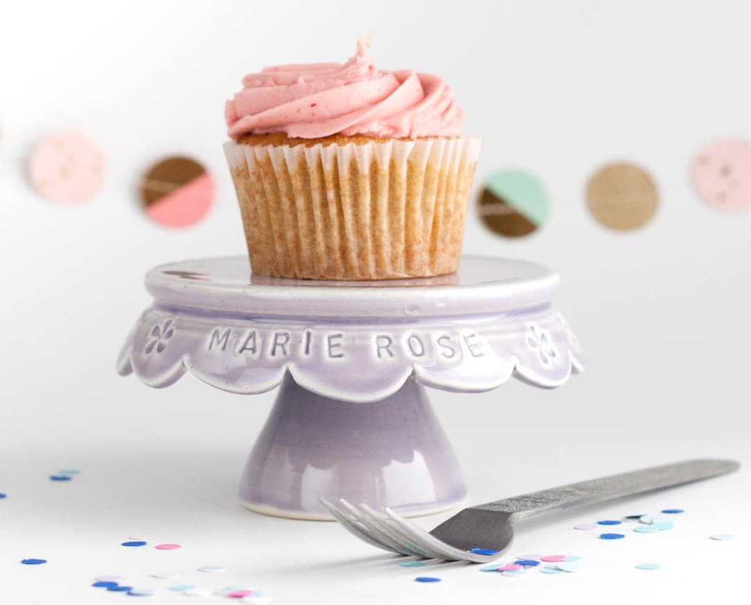 First Birthday Gift Personalized Cupcake Stand Custom Birthday Gift