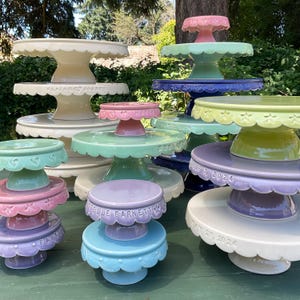 10" Personalized Cake Stand: A Vintage-inspired Custom Wedding Gift in ...