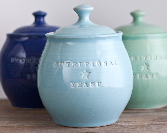 Large Vegan Dish - Nutritional Yeast Jar - READY TO SHIP - Etsy