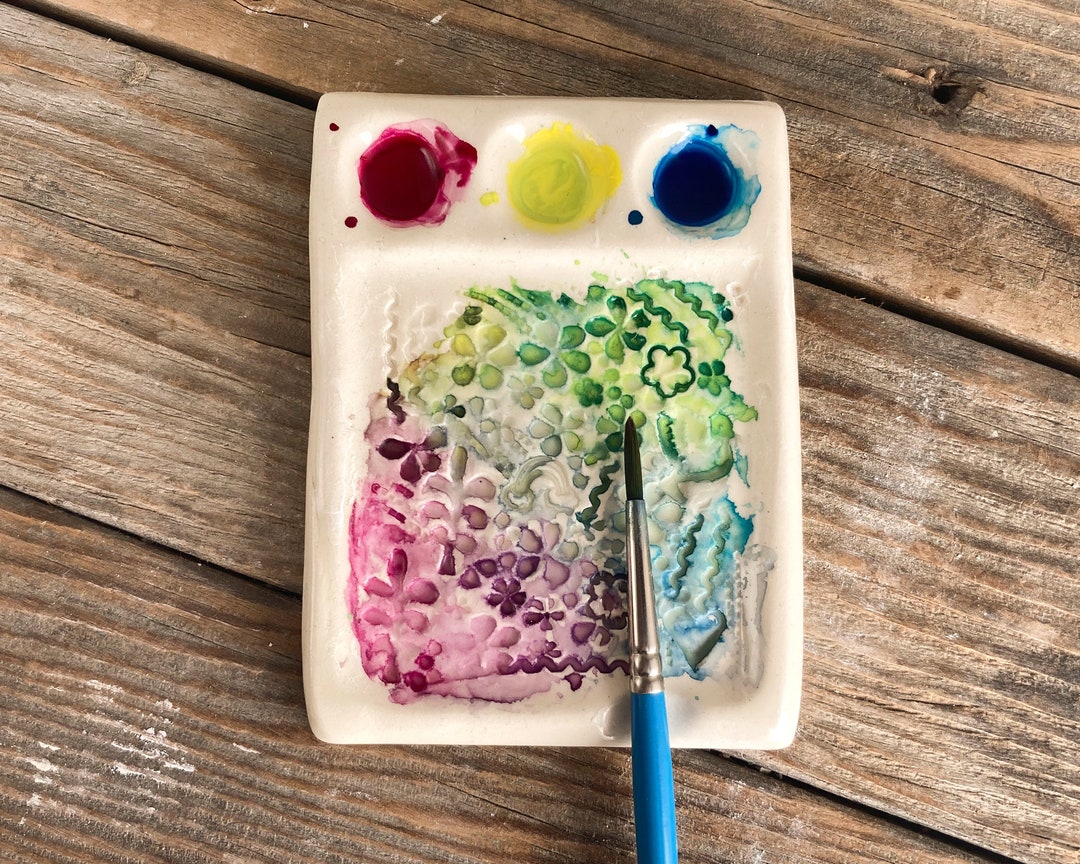 Small Palette Textured Artist Palette Paint Mixing Palette Watercolor ...