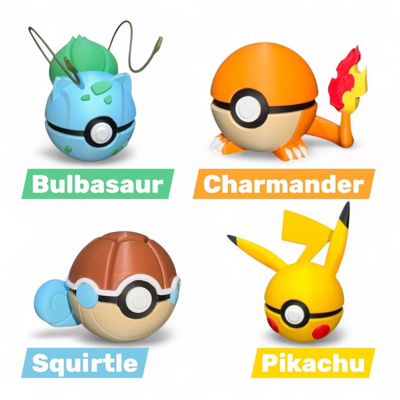 Starter Evolutions | 3D Printed Custom Poké Ball | Pokémon Inspired ...