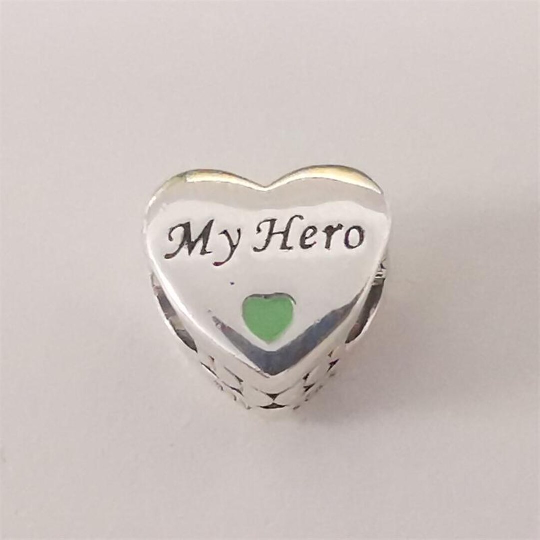 Pandora My Hero Heart Charm 925 Silver Ale - Etsy