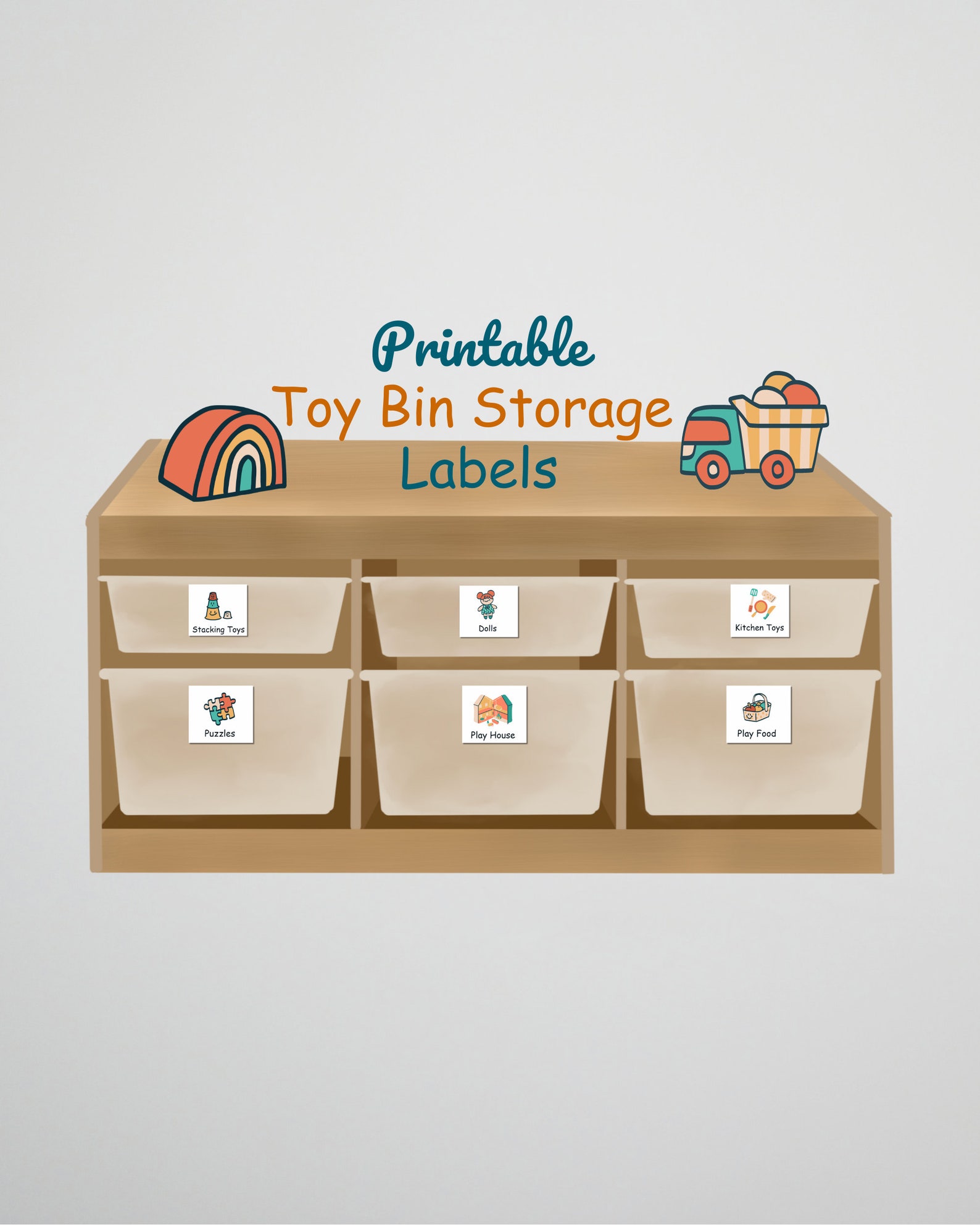 Toy Bin Label Printable Toy Box Label Editable Toy Organizer Label ...