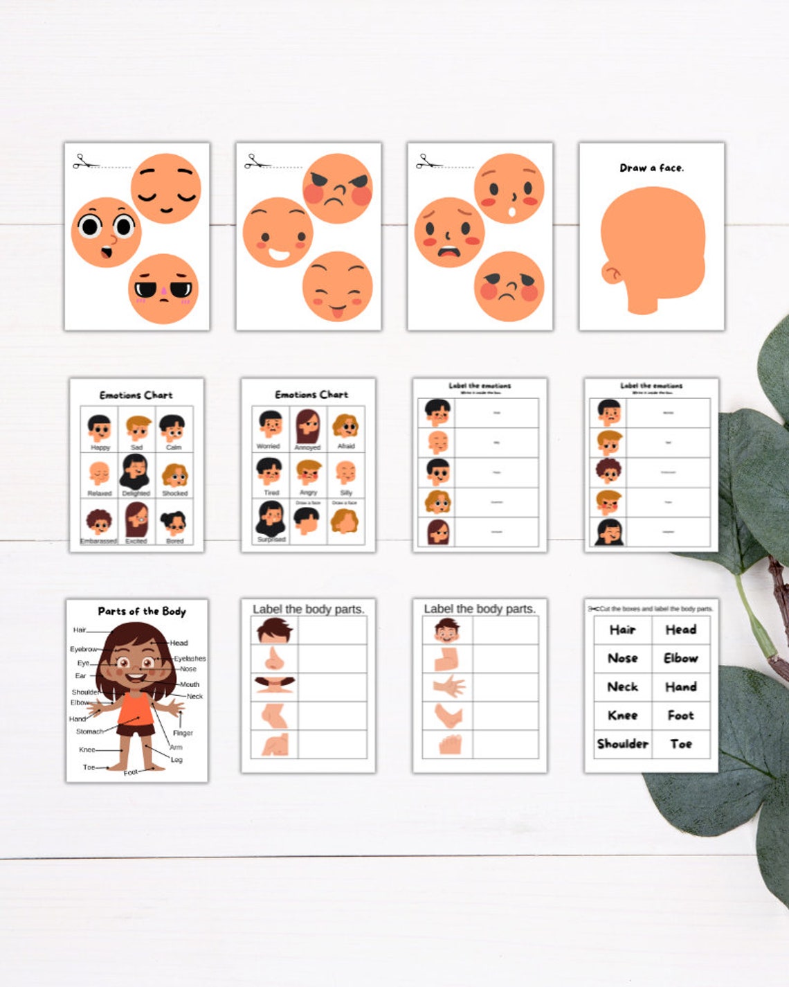 Feeling Chart Emotions Activity Busy Binder Toddler Learning Folder ...