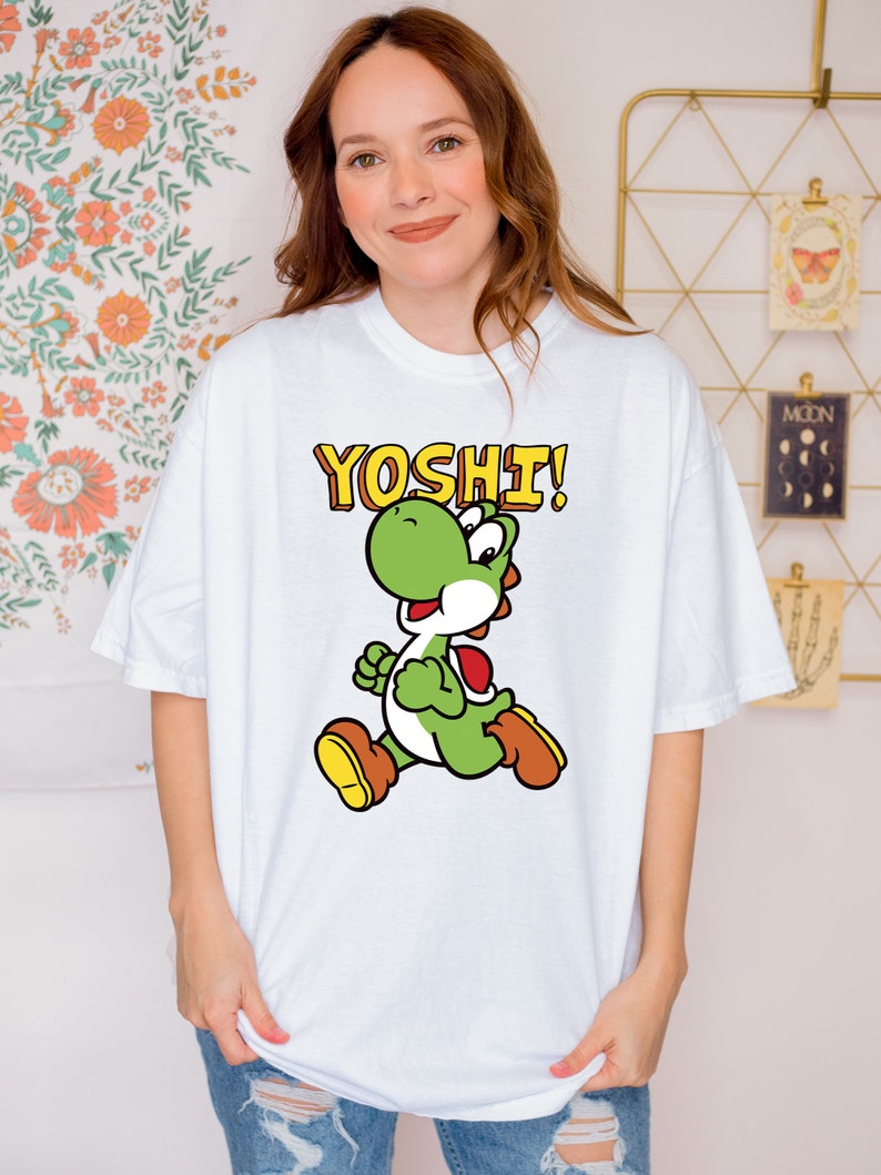 Retro Nintendo Yoshi Jump up Png File,mario World Trip 2024 Png Gift ...
