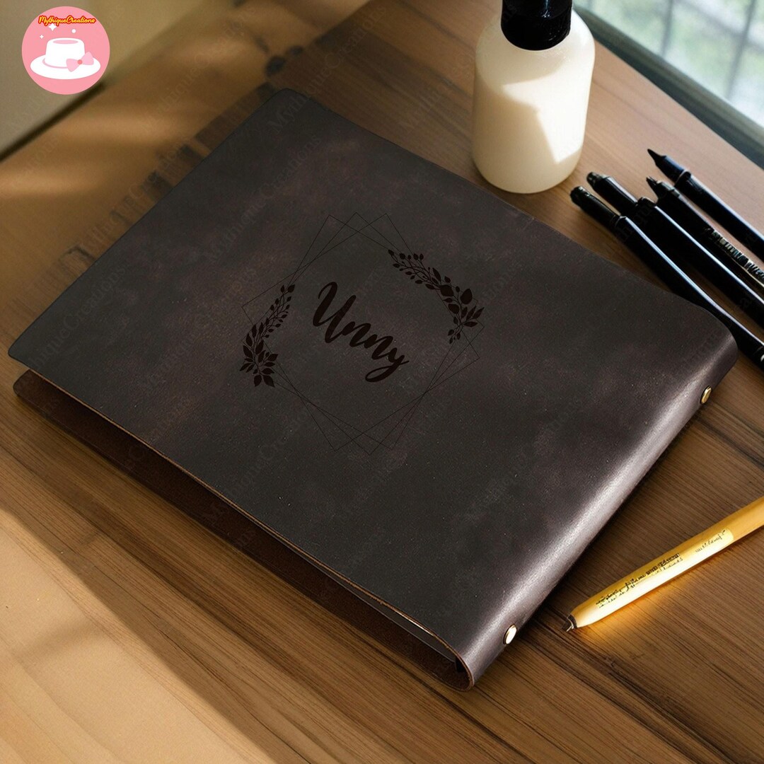 Custom Leather Sketchbook, Personalized Drawing Book, Travel Notebook ...