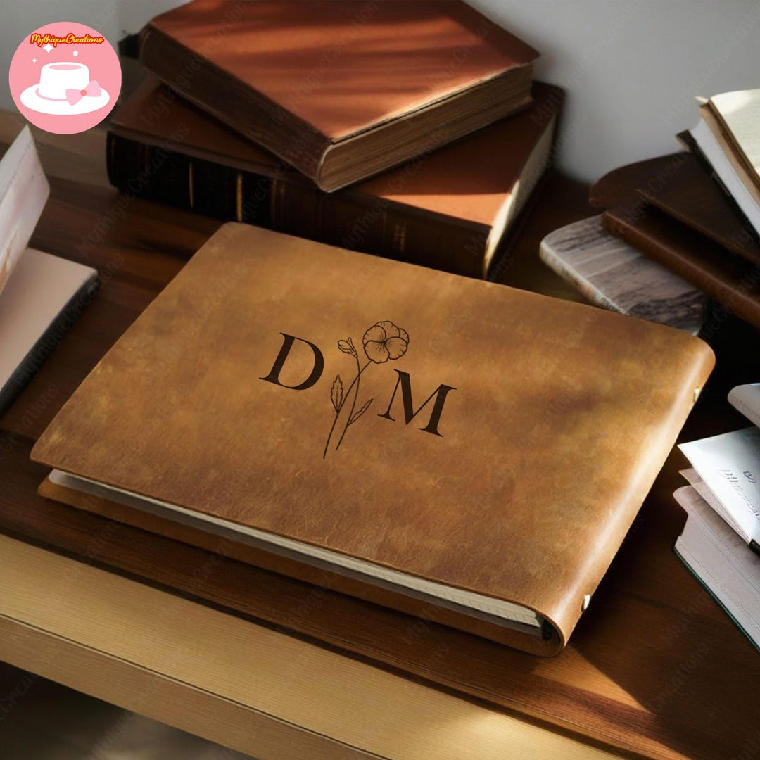 Custom Leather Sketchbook, Personalized Drawing Book, Travel Notebook ...