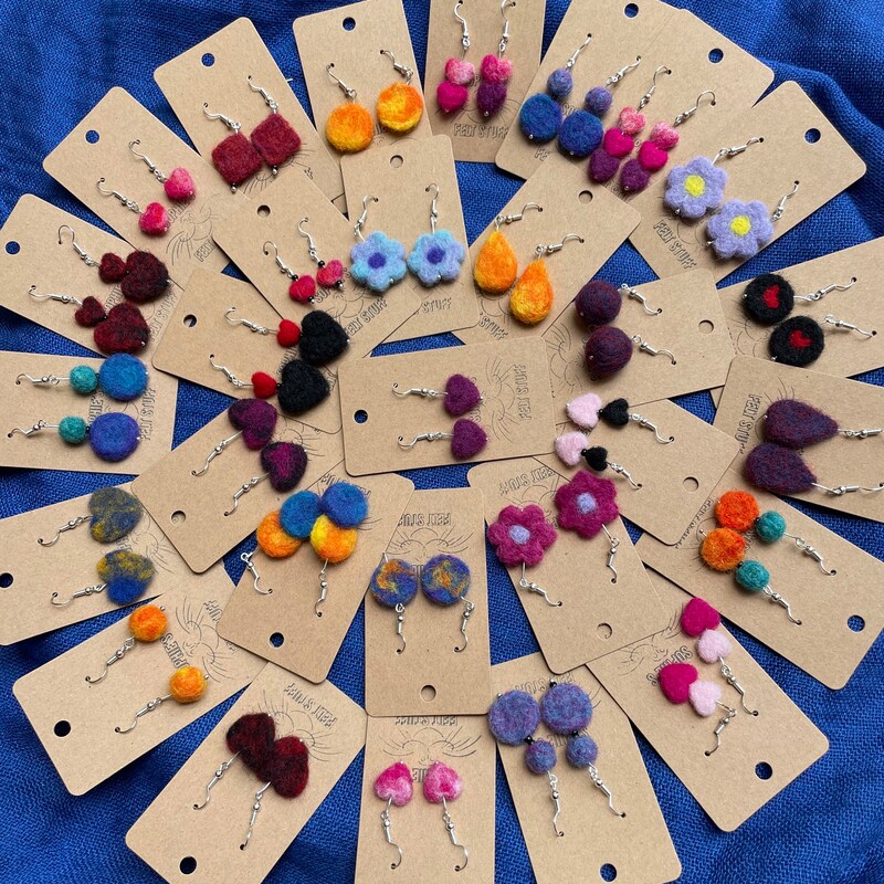 Needle Felted Jewelry - Etsy