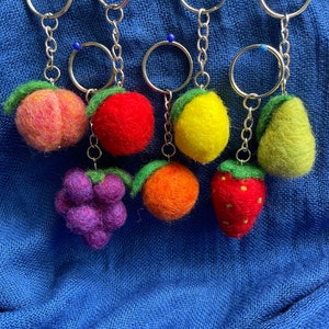 Needle Felted Keychain - Etsy Canada
