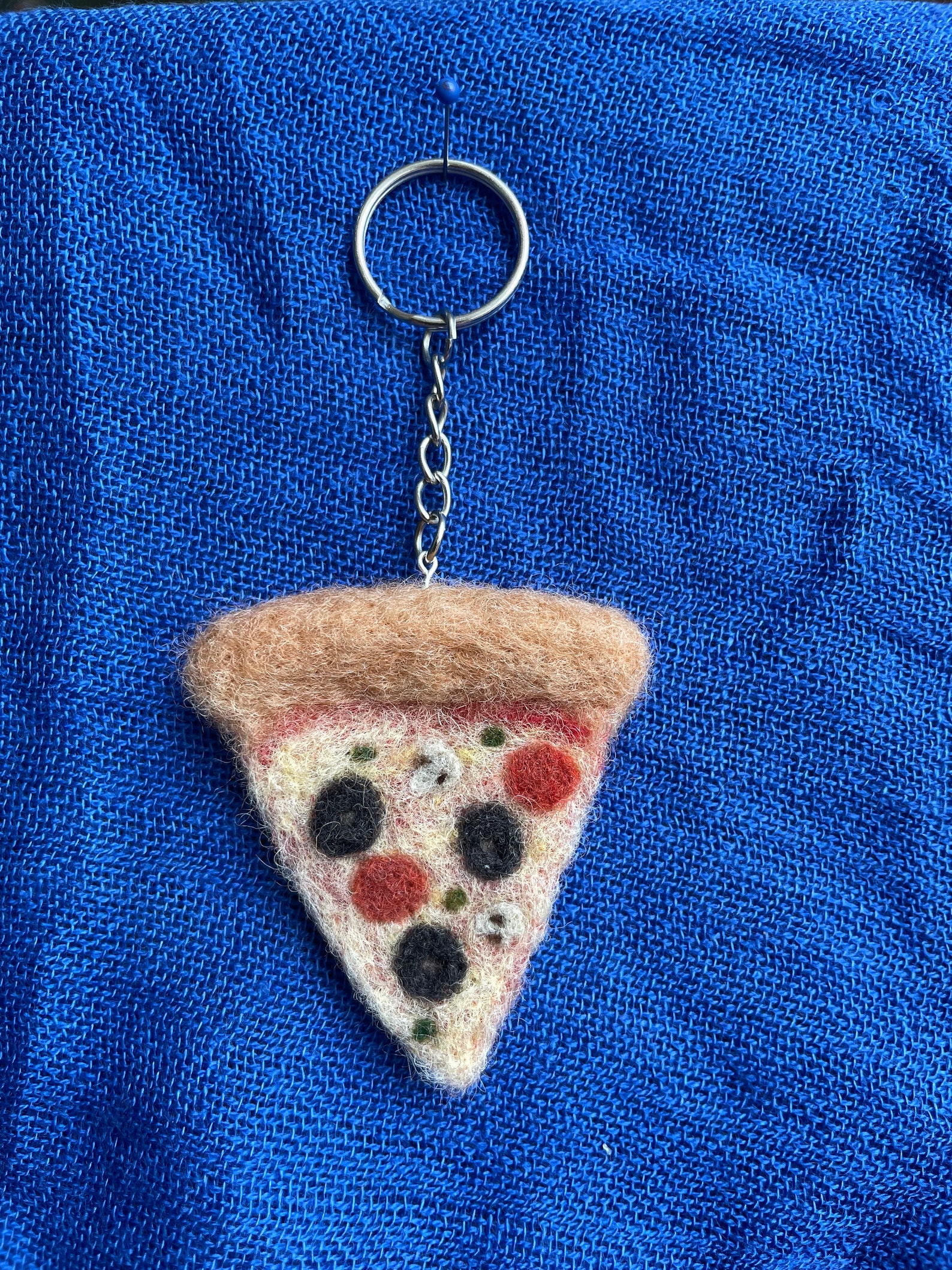 Cute Felt Pizza Slice Keyring, Felted Bag Charm. - Etsy