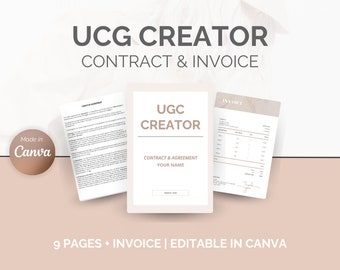Professional UGC Creator Contract Template, Creator Agreement Template ...