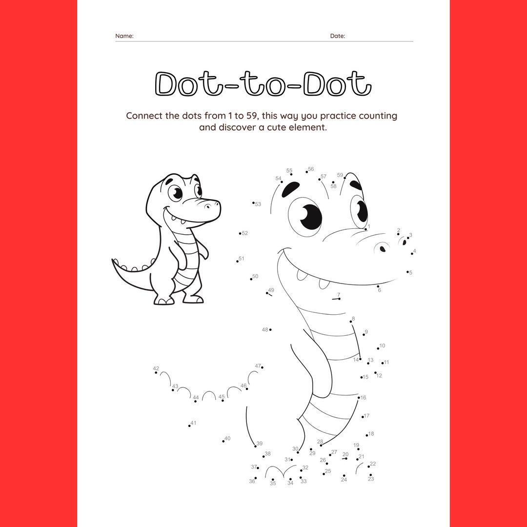 60 Worksheets, Connect the Dots to Practice Counting. and Discover Cute ...