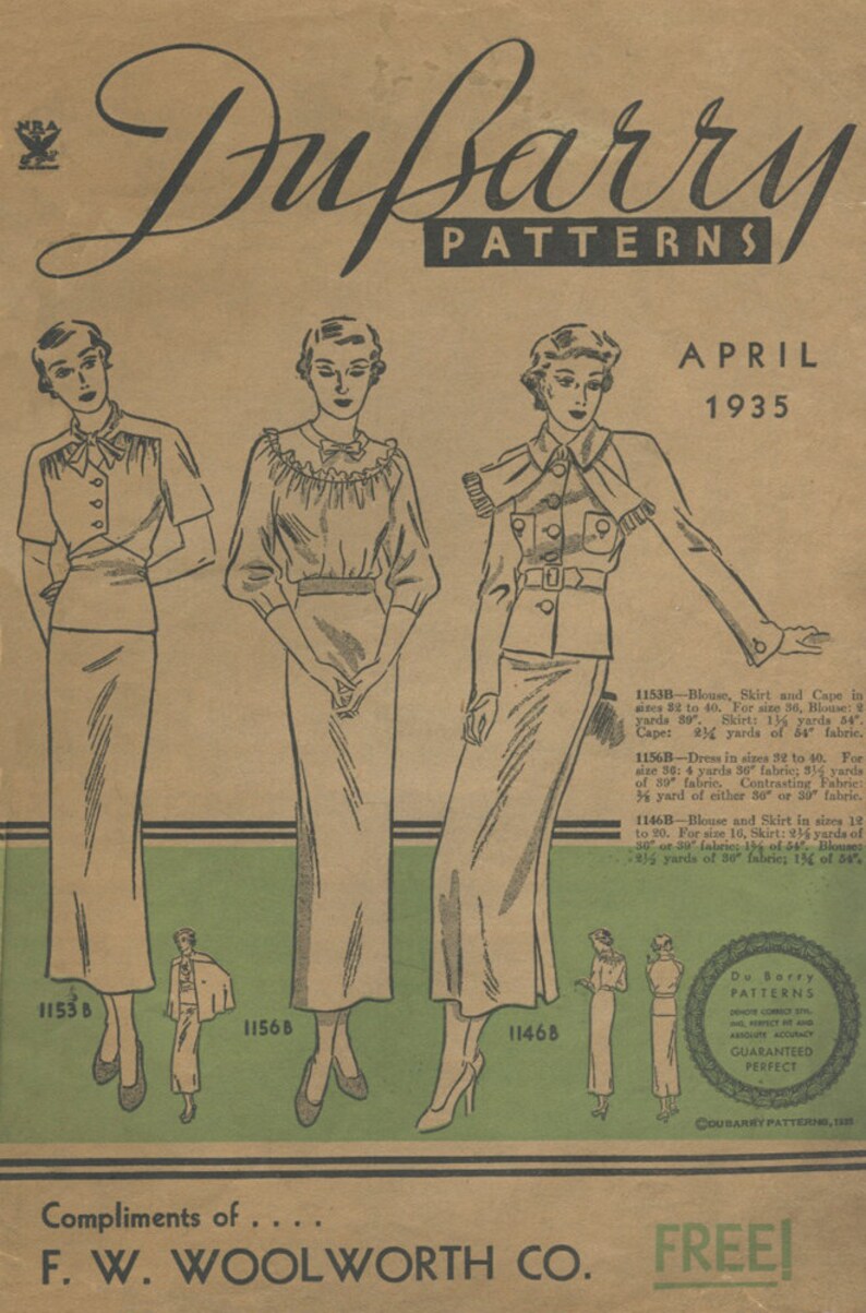 Two Du Barry Pattern Booklets April and August 1935 in PDF - Etsy
