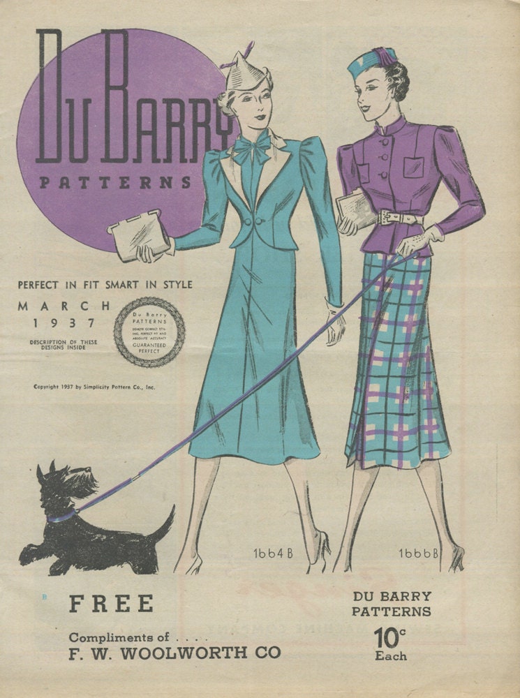 Du Barry Patterns Booklet March 1937 in PDF - Etsy