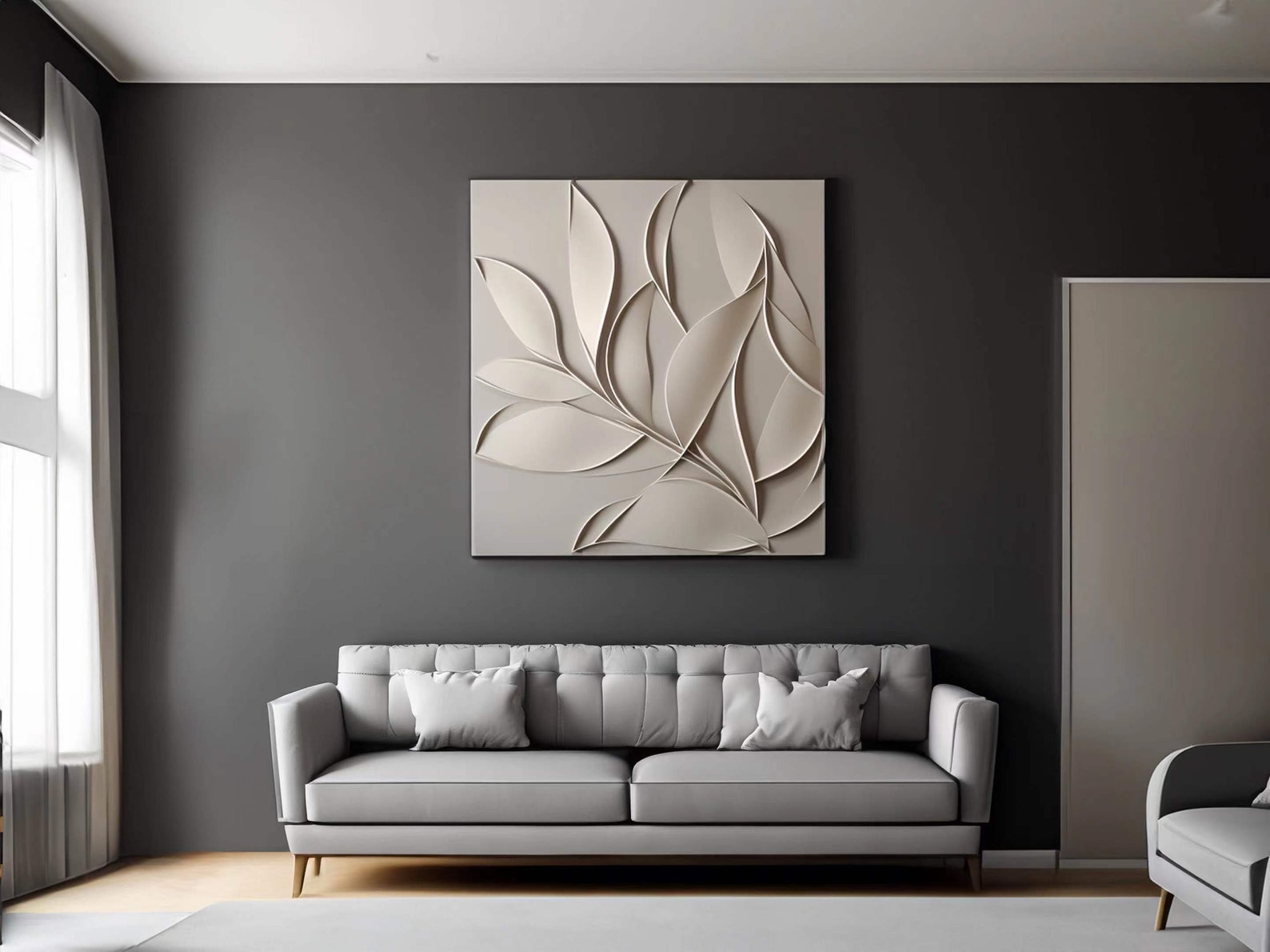 Artistic Wood Sculpture for Wall Embellishment, Carved Wall Art ...