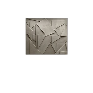 Dark Grey Geometric Structured Wall Decor, Minimalist, Wood Carving - Etsy