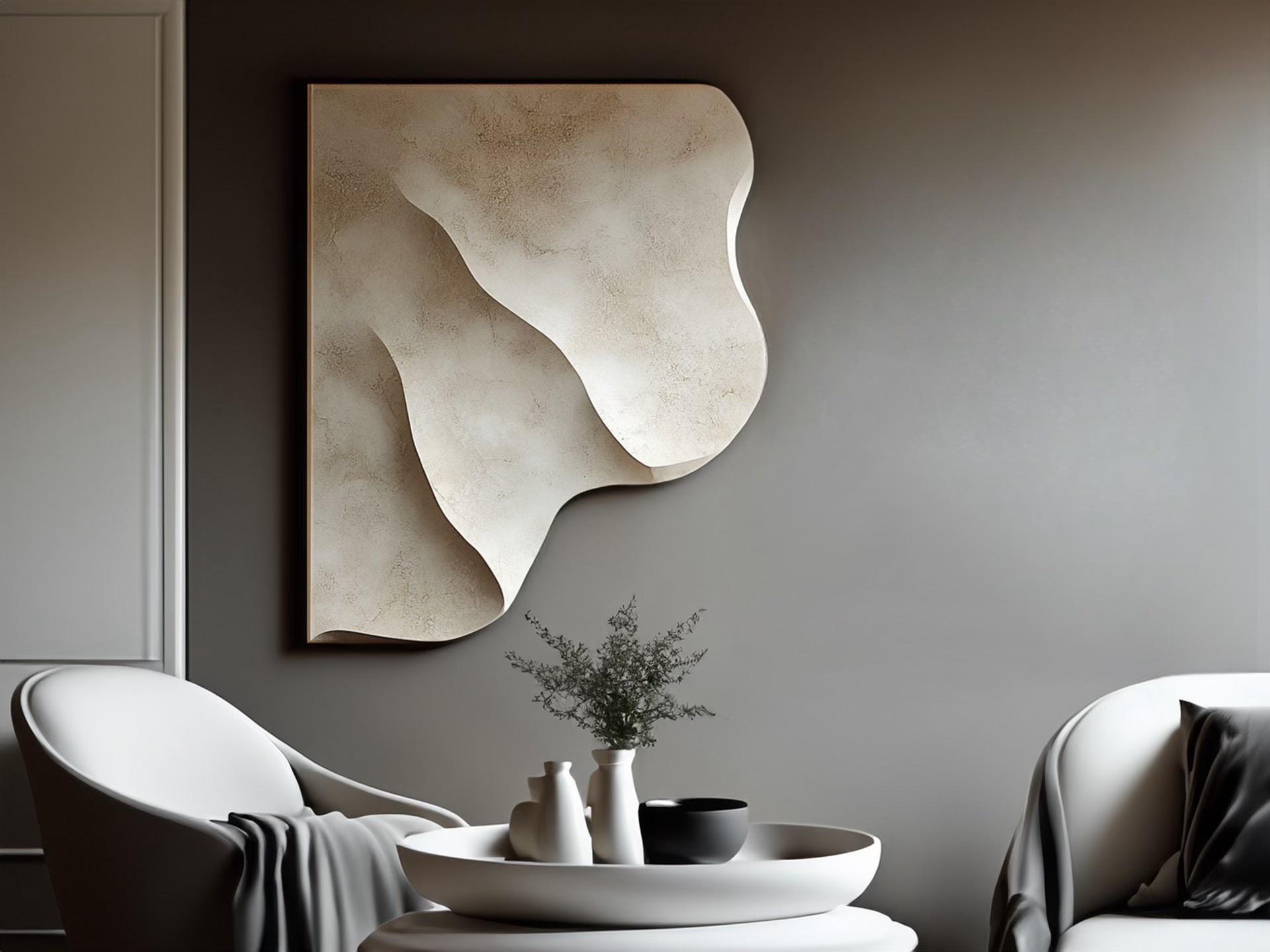 Irregular- Shaped Wave Wood Carving Decoration - Etsy