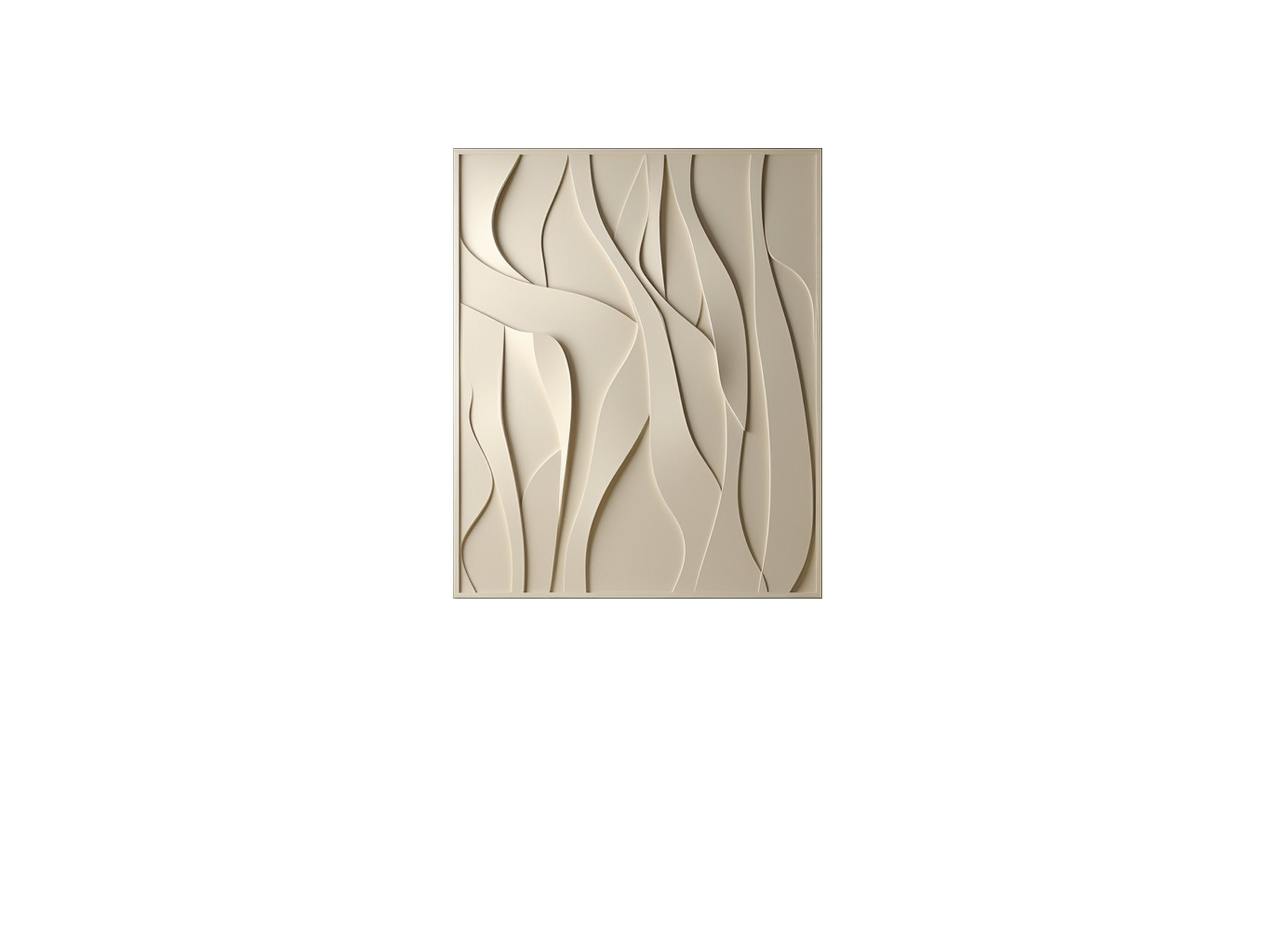 Beige Minimalist 3d Vision Wall Hanging, Line Art Decoration ...