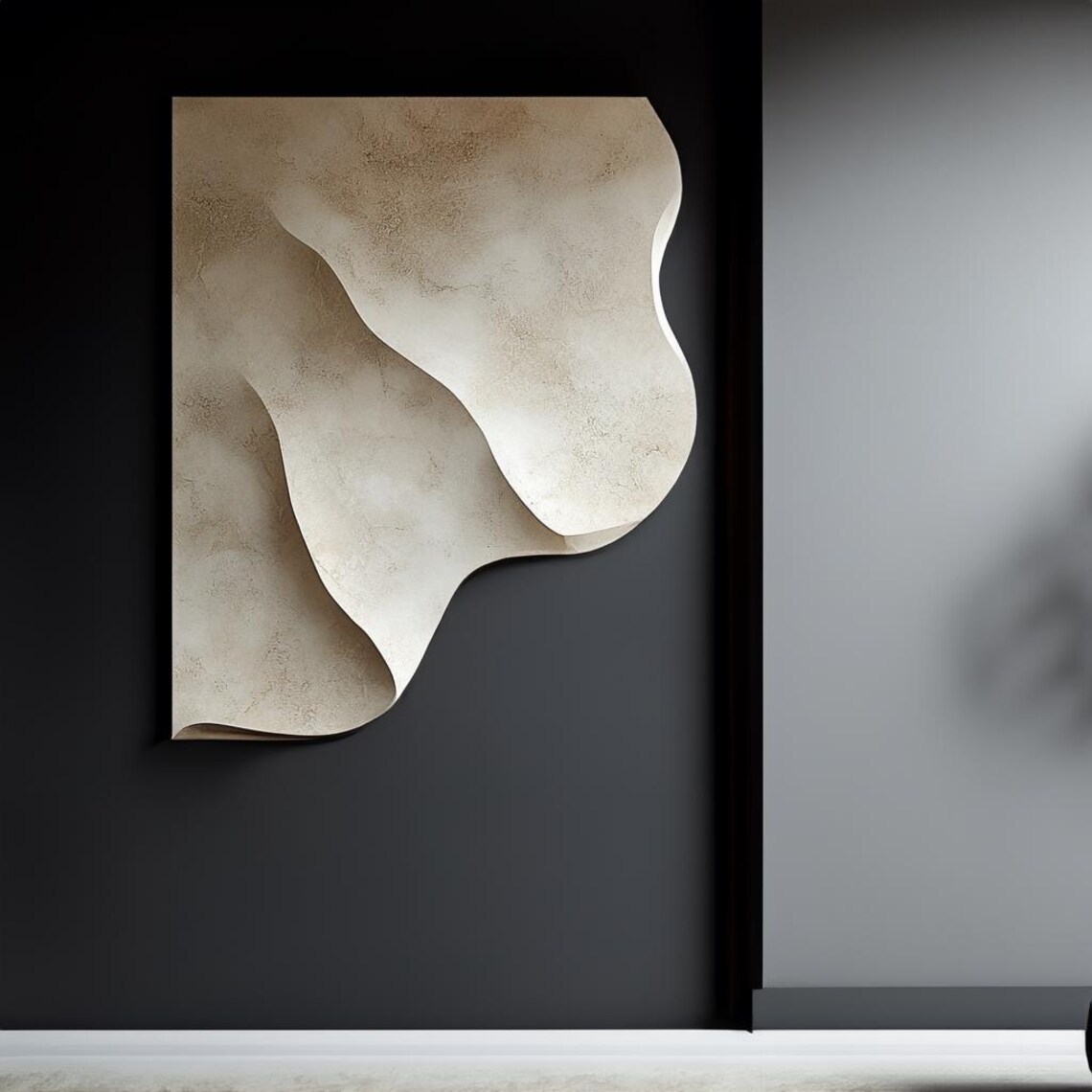 Irregular- Shaped Wave Wood Carving Decoration - Etsy