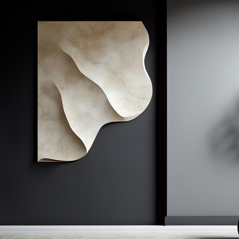 Irregular- Shaped Wave Wood Carving Decoration - Etsy