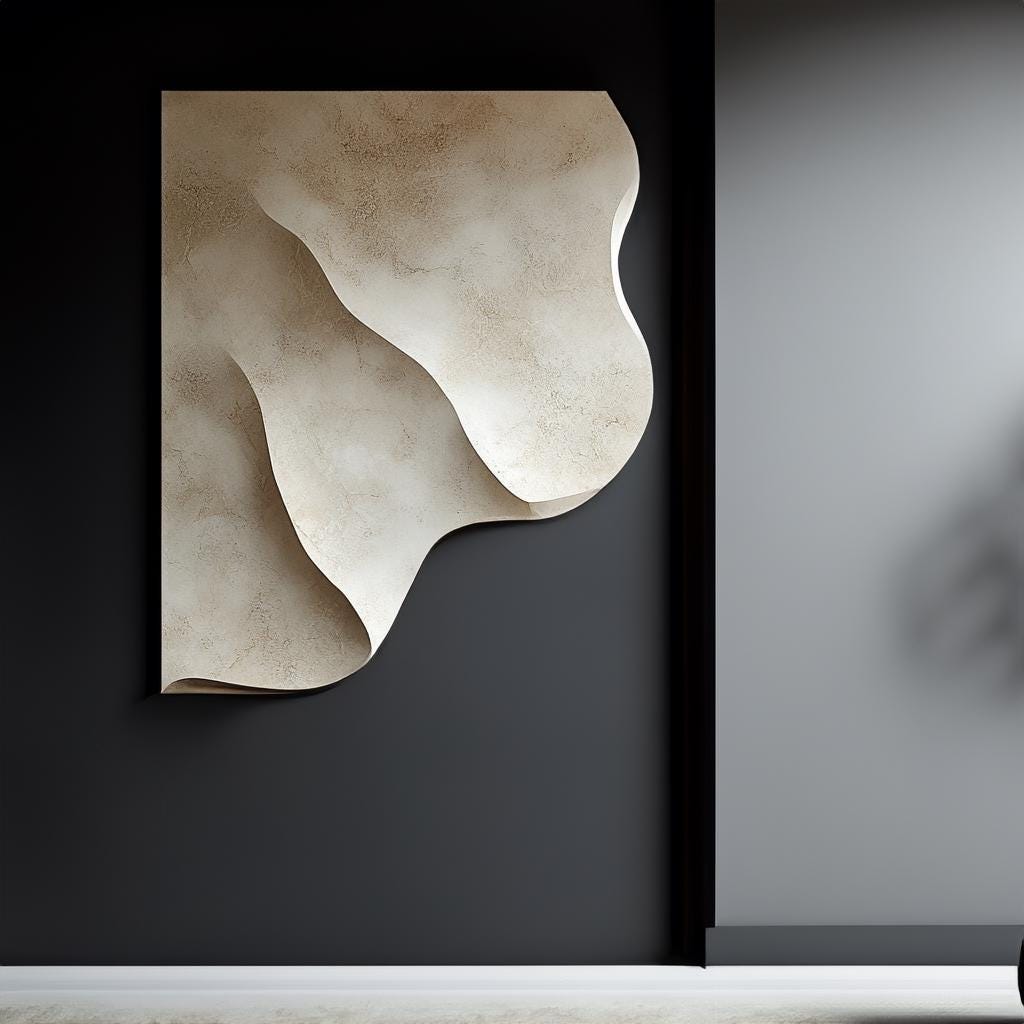 Irregular- Shaped Wave Wood Carving Decoration - Etsy