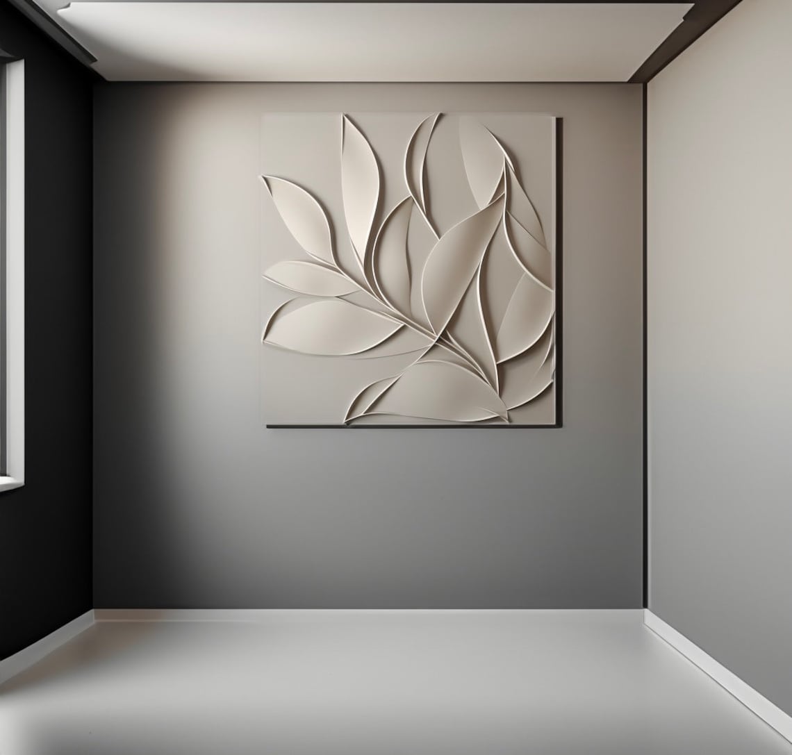 Artistic Wood Sculpture for Wall Embellishment, Carved Wall Art ...