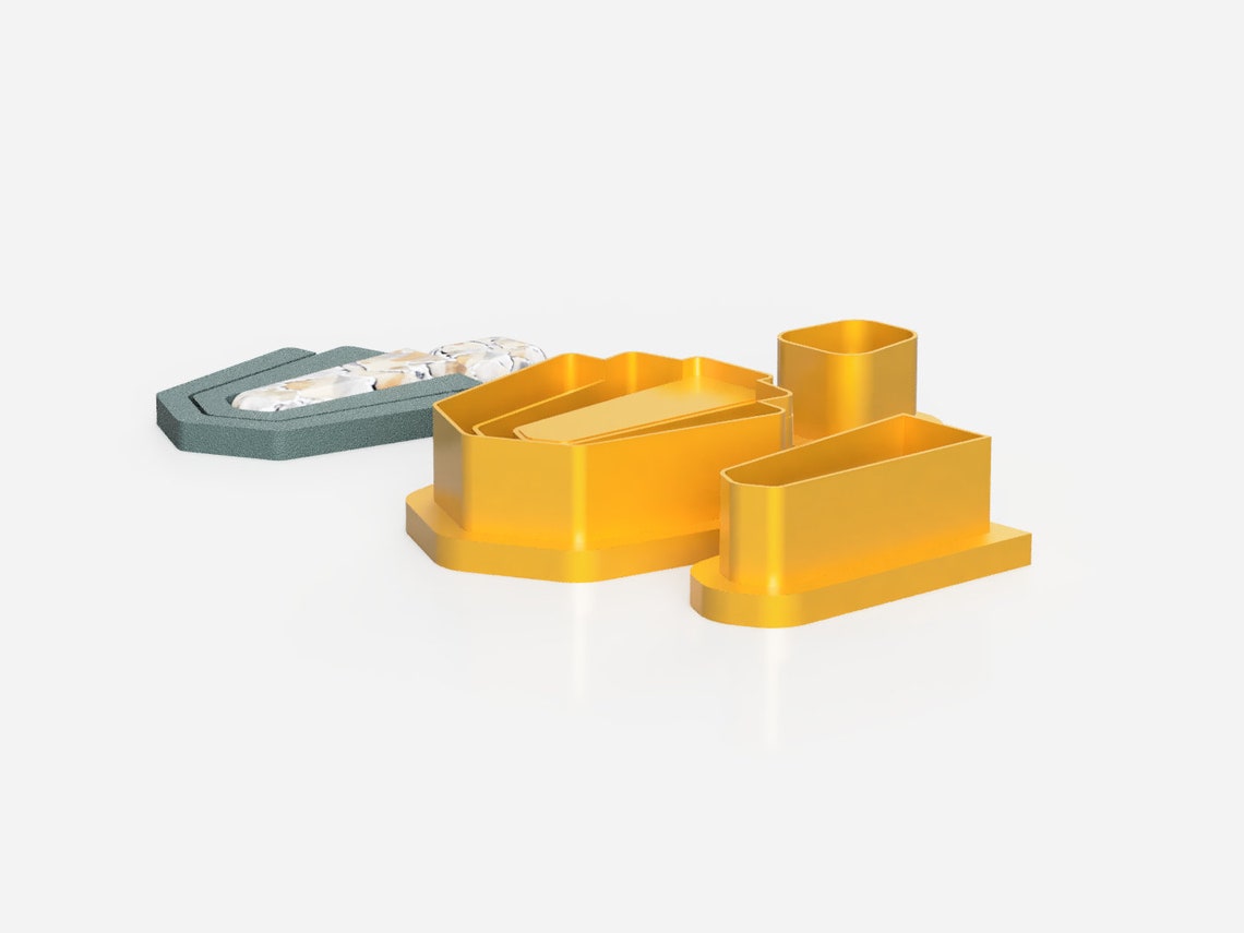 Modern Minimalist Clay Cutter STL File Collection Layered Geometric ...