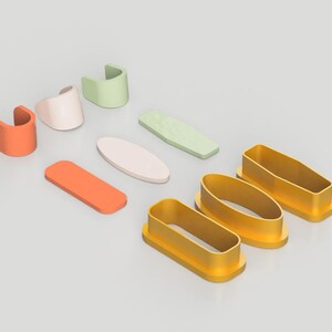 Elegant Shapes Huggies Earring Clay Cutter STL Trendy Geometry Huggies ...