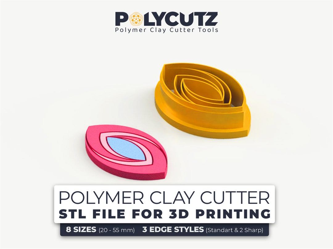 Ovals Clay Earring Cutter STL Clay Nested Oval Polymer Earring Cutter STL File Oval Frame ...