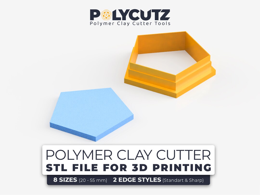 Basic Pentagon Earring Cutter STL File Classic Pent Polymer Clay Cutter ...