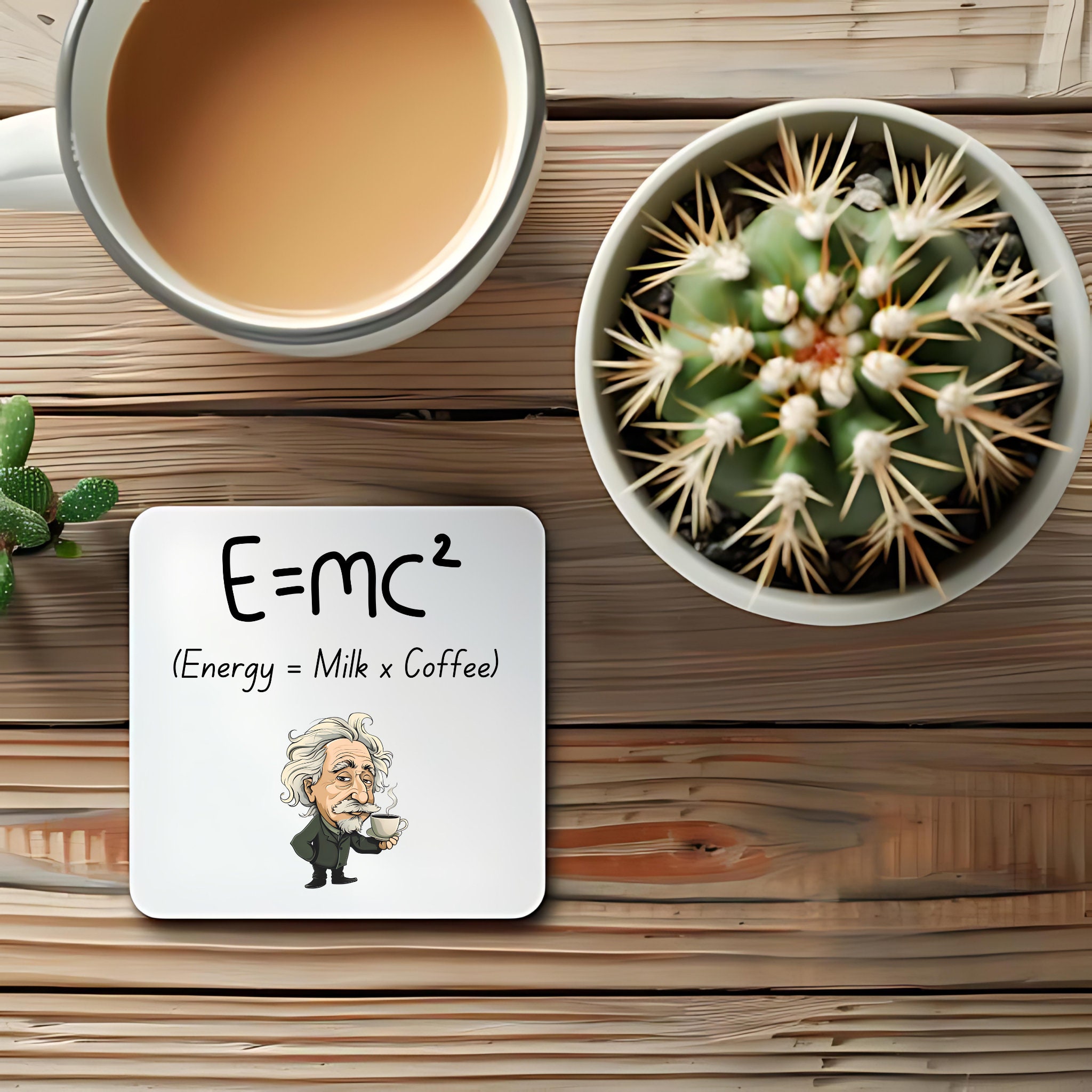 E=MC Squared Einstein Science Coaster | Albert Einstein Coaster , Gift ...