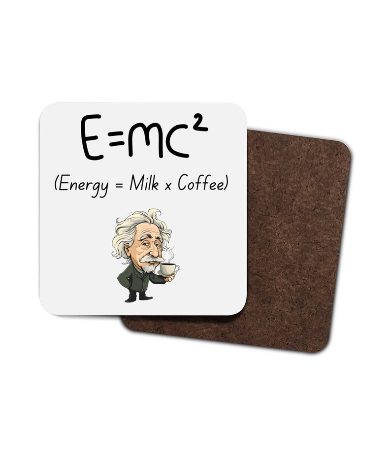 E=MC Squared Einstein Science Coaster | Albert Einstein Coaster , Gift ...