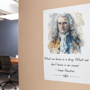 Classroom Science Posters Isaac Newton Quotes | 4X Digital Download ...