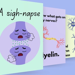 Neuroscience Puns (set of 3) Printable Posters, Science Posters ...