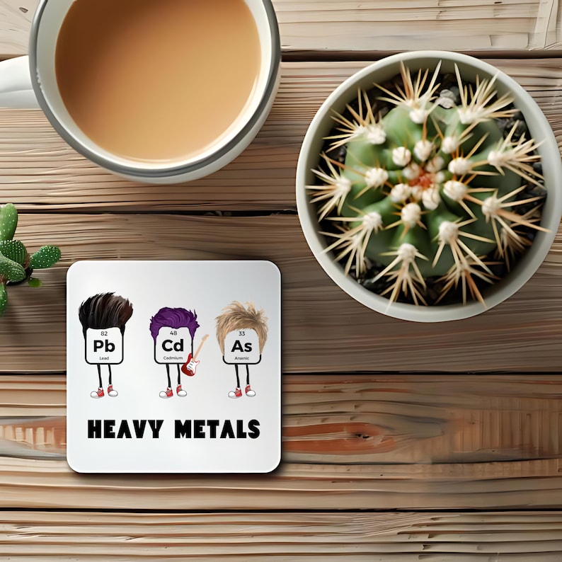Funny Science Coaster | Heavy Metals, Gift for Science Lovers ...